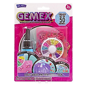John Adams | GEMEX Refill Set: Magically Sets from Gel to gems! | Arts & Crafts | Ages 5+