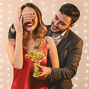 Microworld 3D Metal Puzzle, Romantic Golden Flower Metal Models Kits, DIY Gift 3D Puzzle for Adults, Beginner Assembly Puzzle, Home Decor Art Craft Unique Gifts for Her…