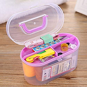 EXCEART Plastic Storage Box Tool Box Sewing Box Organizer Multipurpose Organizer Random Color