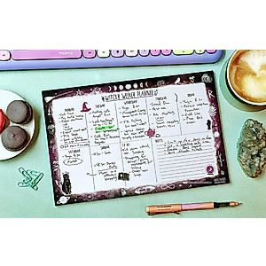 Planner Fall Décor Big Weekly Planner Notepad Agenda Office desk Room Décor Witchy Mother's Day Gifts For Women Undated 2023 By Spirit Nest