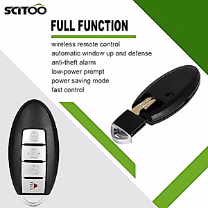 SCITOO 1pc Keyless Entry Remote Key Fob SHELL CASE Replacement for Infiniti G25 G37 Q40 FX35 for Nissan Altima Maxima Murano FCC KR55WK48903 KR55WK49622 4 Buttons Uncut Car Key