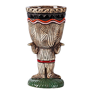 chongjian (250ML) Tiki Mugs Cocktail,Ceramic Tiki Mug for Exotic Cocktail Glasses,Tiki Bar Professional Hawaiian Party Barware - Great Home Bar Present idea