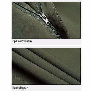 MAGCOMSEN Work Pants for Men Waterproof Stretch Softshell Hiking Pants Slim Fit for Summer Fishing Hunting Casual Green 34