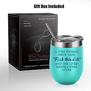 Coolife Funny Wine Tumbler - New Beginnings Gifts for Women, Drinking Gifts, Retirement, Birthday Gifts for Women, Best Friend, Coworker, Her - Cool Bday Gifts for Mom, Wife, Sister, Fun Wine Cups