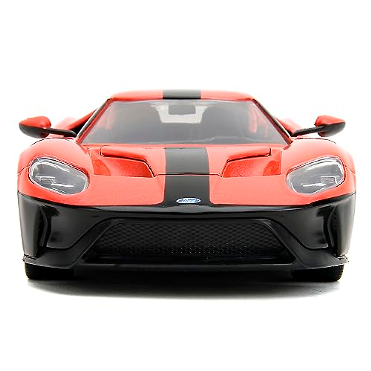 2017 GT Light Red Metallic with Black Stripe Pink Slips Series 1/24 Diecast Model Car by Jada 34657