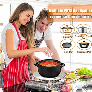 Heat Diffuser Plate for Gas Stove, Gocoffun Stainless Steel Induction Adapter Plate with Removal Handle, for Cookware Simmer Ring Induction Hob Plate Heat Diffuser(11inch)