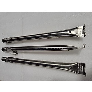 Quickflame Master Cook 3 Burner Grill Repair Kit - Set of Porcelain Coated Cooking Grid and Three Stainless Steel Replacement Heat Plates & Burners for Master Cook 3 Burner Grill Model