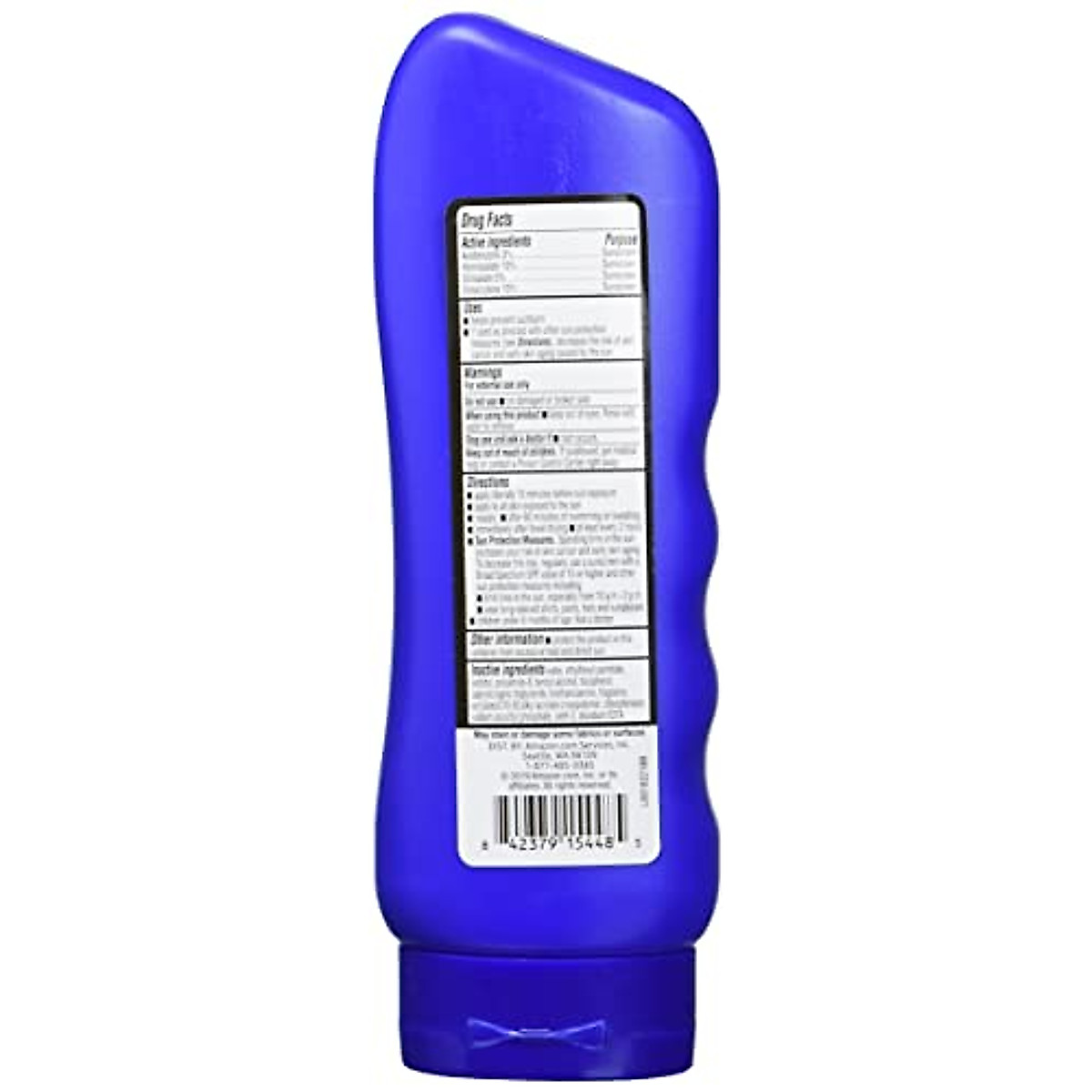 Amazon Brand - Solimo Sport Sunscreen Lotion, SPF 30, Reef Friendly (Octinoxate & Oxybenzone Free), Broad Spectrum UVA/UVB Protection, 8 Fluid Ounce