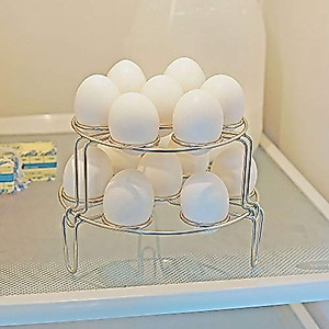 Southern Homewares Stainless Steel Egg Steaming Rack Countertop Egg Holder Pressure Cooker Holder Boiled Deviled Eggs