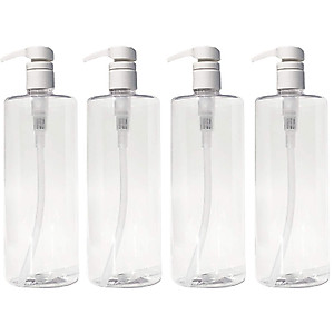 Smart Solutions Salon Grade Empty Pump Bottle (32oz, 4 Pack) with Lockdown Leak Proof Pump | BPA Free | Refillable Perfect for Lotion, Shampoo, Conditioner, Liquid Soap, Gel Sanitizers & Facial Cream