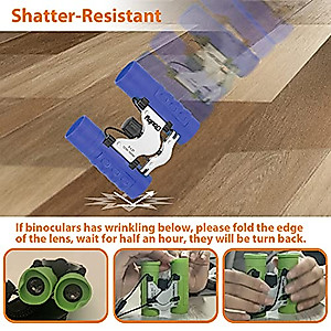Obuby Real Binoculars for Kids Gifts for 3-12 Years Boys Girls 8x21 High-Resolution Optics Mini Compact Binocular Toys Shockproof Folding Small Telescope for Bird Watching,Travel, Camping, Blue