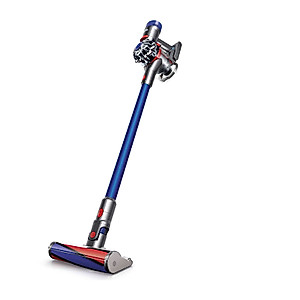 Dyson Flagship V7 Fluffy HEPA Cordless Stick Vacuum Cleaner: Combination/Crevic Tool, 2 Power Modes, 2 Tier Radial Cyclones, No-Touch Dirt Emptying, Docking Station (Blue)
