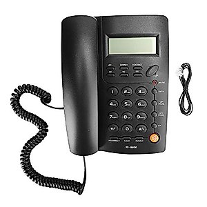 TC 9200 ABS Black Fixed Landline Telephone with Hands Free Caller Identification for Family Business Office Hotel