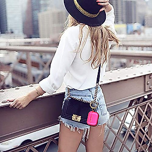 AirPods Pro Case AIRSPO Clear Case for AirPods Pro Charging Case Soft TPU Airpod Pro Protective Case 2019 with Keychain Airpods Pro Protective Cover Skin (Neon Hot Pink)