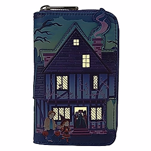 Loungefly Disney Hocus Pocus Sanderson Sisters House Glow Zip Around Wallet