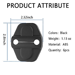 NHHC 6PCS Car Door Lock Cover Compatible with Jeep 2018-2023 Wrangler JLU JL 4XE & Jeep Gladiator JT Door Trim,Car Mods Door Latch Cover Car Decorations for Men Women