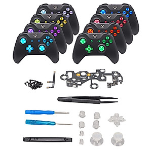 Hilitand Multi Luminated Thumbsticks D pad ABXY Start Back 8 19 Modes LED LED Kit for ONE S Controller, Controller NOT Included