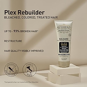 Il Salone Milano Professional Plex Rebuilder Conditioner for Bleached, Colored, Treated Hair - Restores and Restructures - Bond rebuilder - Premium Quality - 8.45 Fl. Oz. / 250 ml