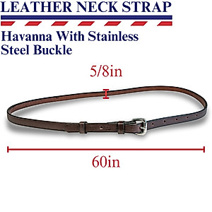 Nunn Finer Neck Grab Strap Leather (Havanna Stainless Steel)