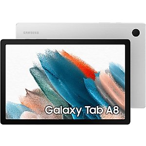 SAMSUNG Galaxy Tab A8 10.5” 128GB Android Tablet, LCD Screen, Kids Content, Smart Switch, Expandable Memory, Long Lasting Battery, Fast Charging, US Version, 2022, Silver, Amazon Exclusive