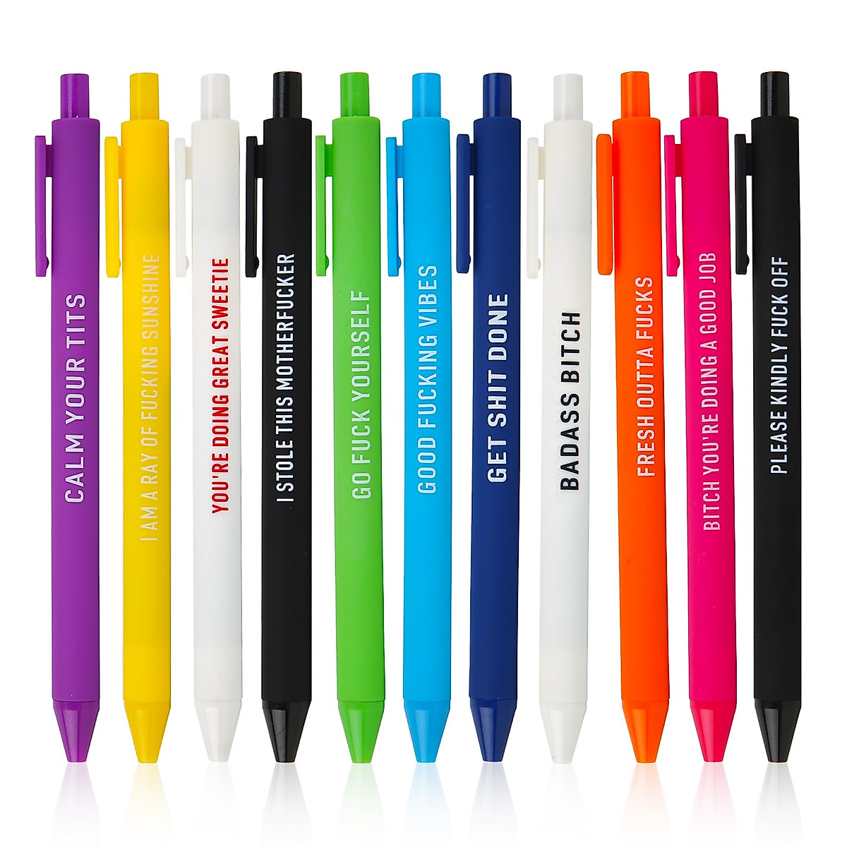 Niziline 11/22Pcs Swear Word Daily Pen Set, Yocartgo Pens, Funny Pens, Funny Office Gifts (11)