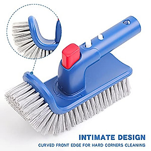 Sepetrel Pool Brush Head for Cleaning Pool Walls,Steps & Corners,Rotatable Hand Scrub Brushes,for Inground/Above Ground Swimming Pool,Spa, Bathroom, Hot Tub, Kitchen