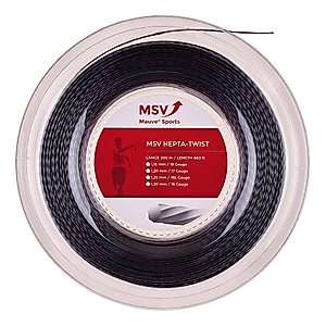 MSV Unisex's Hepta Twist String Reel-Black, 1.25 mm