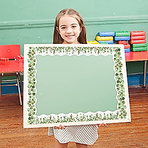 Eucalyptus Die-Cut Border Trim 36ft Per Roll Two Sided Printed Leaves Border for Classroom Back to School Decoration