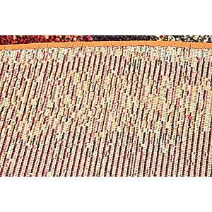 Unique Loom Estrella Collection Rustic, Distressed, Modern, Abstract Area Rug, 8 ft, Orange/Black