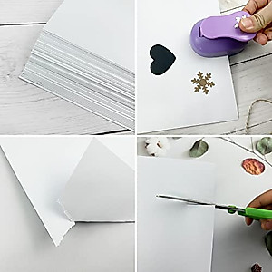 50 Sheet Cardstock 8.5x11",250gsm Thick Paper,Heavyweight 92lb Cardstock Construction Paper,Premium Printer Paper for DIY Projects,Scrapbook Supplies,Invitations,Menus,Wedding,Business Cards (White)