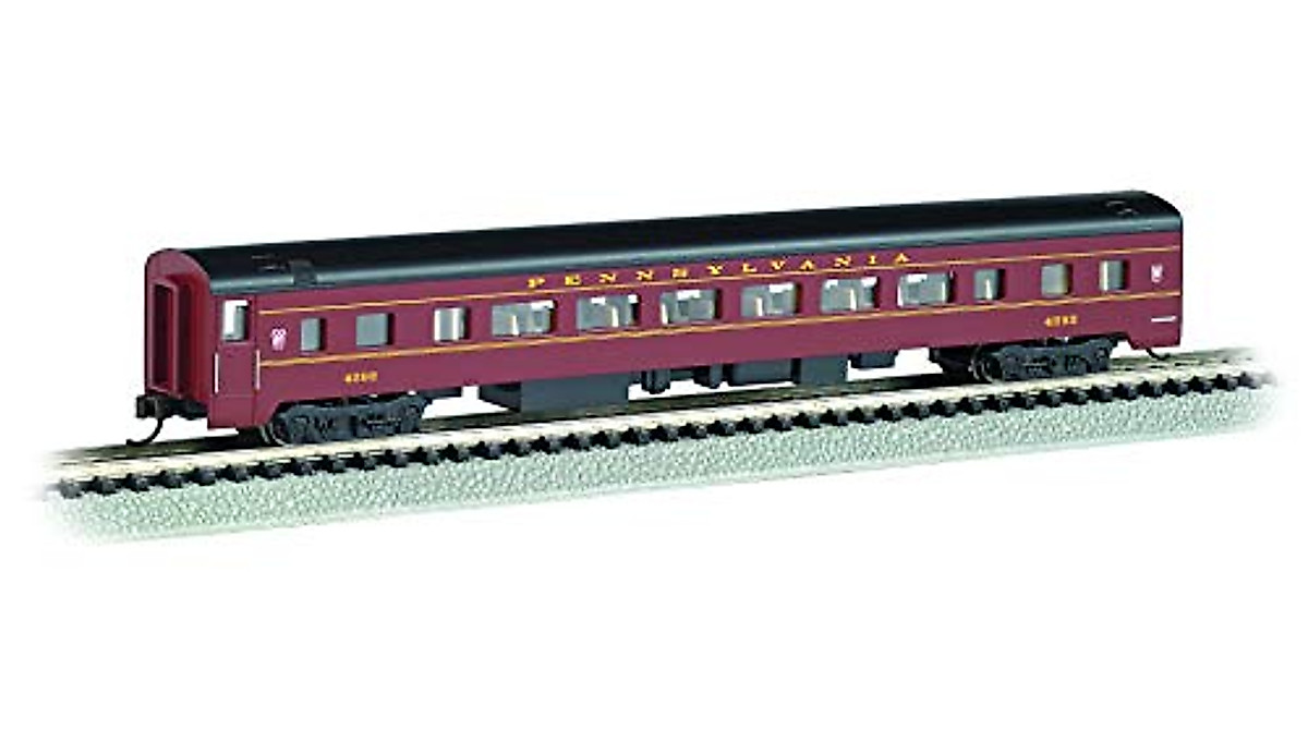 Bachmann Trains 85' Smooth-Side Coach Car PRR N Scale - Fully Assembled ...