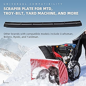 AR-PRO (2-Pack) Exact Replacement 731-08171 Snow Thrower Shave Plate - Scraper Plate for MTD, Troy-Bilt, Yard Machine, and More - Double-Sided Blade Edge - Improve Snow Removal Results