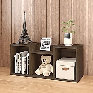 Way Basics Stacking 3 Cubby Bookshelf Storage Organizer (Tool-Free Assembly)