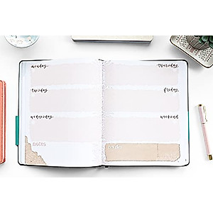 Weekly Planner - Cute Dot Bullet Paper Planner Notebooks and Journal for Women by June and Lucy: Undated 12 Month Dot Grid Appointment Planner, Calendar & Personal Organizer for Women