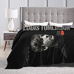 Louis Music Tomlinson Blanket Soft and Warm Throw Blanket Lightweight Flannel Fleece Blankets for Home Bed Sofa 60"x50"