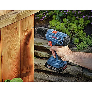 Bosch GSR18V-190B22-RT 18V Lithium-Ion Compact 1/2 in. Cordless Drill Driver Kit with (2) SlimPack 1.5 Ah Batteries (Renewed)