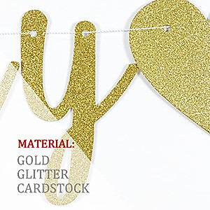 One Day Away Banner, Rehearsal Dinner Decorations Supplies, Wedding Party Sign, Tomorrow We Do, Pre-Strung, Photo Background, Gold Glitter