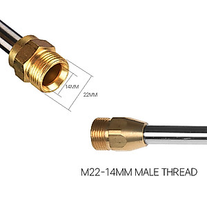 Sooprinse Pressure Washer Wand,Stainless Steel Quick Connect Lance,Replacement Spray Wand,16",5000PSI