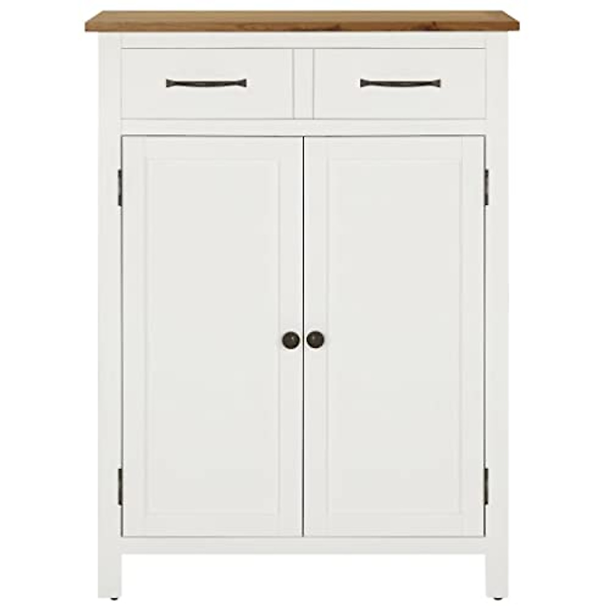 vidaXL Solid Wood Oak Shoe Cabinet Hall Clothing Shelf Storage Organizer Unit Cupboard Sideboard Living Room Shoe Rack Organization