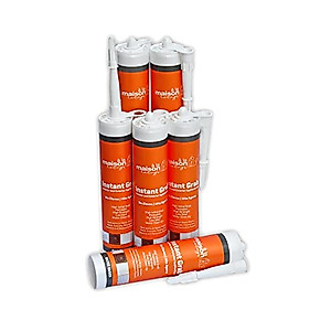 A la Maison Instant Grab - Ceiling Tile, Wall Panel & Crown Molding Adhesive - High-Strength, Water-Resistant Glue for Indoor/Outdoor Use - Easy-Apply, Quick-Bond Formula (6-Pack)