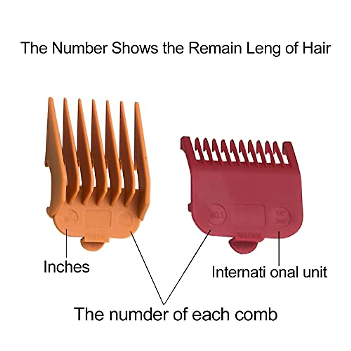 Professional Hair Clipper Guards Guide Combs,from 1/16inch to 1inch(1.5-25mm),Compatible with Wahl Professional Clippers/Trimmer