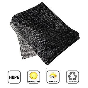 Garden Expert 10ft x 5ft 50% Black Sun Shade Net Plant Mesh Shade Cloth Sunblock UV Resistant Netting for Greenhouse&Garden