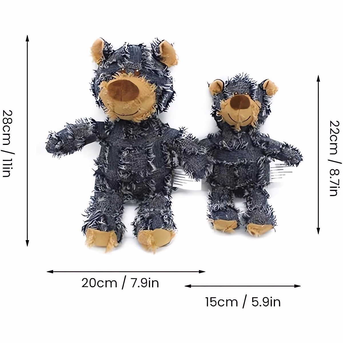 2024 New Indestructible Bear for Heavy Chewers, Durable Interactive Bear Dog Toy, Squeaky Dog Toys For Aggressive Chewers, Unbreakable Stuffed Plush Dog Toys - An Ever-lasting Friend for Dog (L, #3)