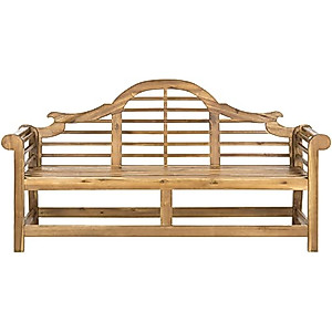 Safavieh Patio Collection Felicity Adirondack Acacia Wood Bench, Natural