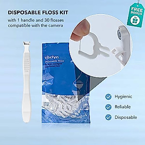 visclyn Smart Dental Floss| Viewable Oral Check and Teeth Floss for Baby and Family | Screenshot and Video Record for Sharing via App - Blue