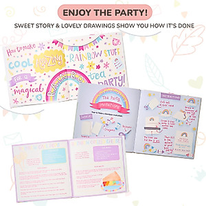 Tickle & Main Rainbow Unicorn Tea Party Gift Set, Tea Set for Little Girls with Unicorn Plushie