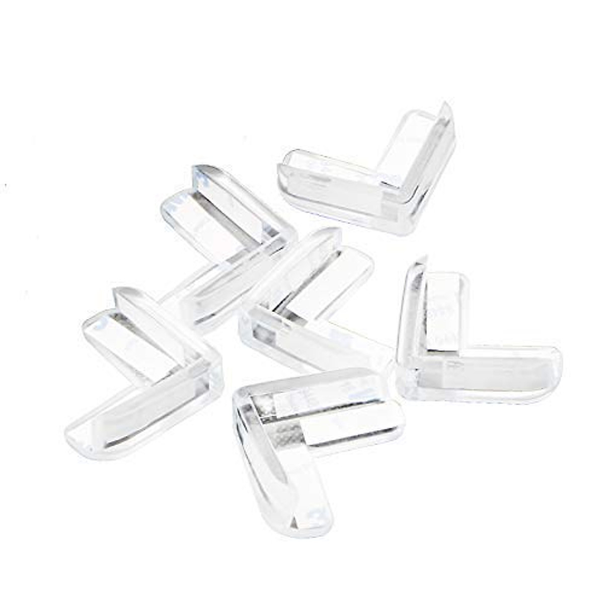 Pxyelec Clear Corner Guards, Corner Protectors, Furniture Tables & Sharp Corners Edge Safety Bumpers, for Child Head Injuries Corner Guards Anti-Collision Angle with Adhesive Gel Pack of 20