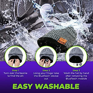 Bluetooth Beanie Wireless Hat with Scarf – Headphone Beanie Hat with Upgraded Bluetooth 5.0 - Wireless Beanie Bluetooth Hat for Women Men Teens - Warm Knitted Fleece Music Hat - Gorros con Bluetooth