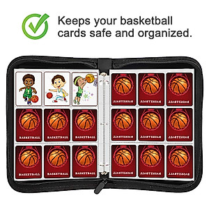 900 Pockets Basketball Card Binder Sleeves for Basketball Trading Cards, Carring Case with Basketball Card Sleeves Album Card Holder Protectors for Football Baseball Sports Card