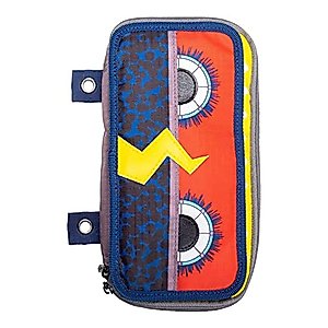 Case it PLP-120-ME Monster Eye Zipper Pencil Case with External Organizer and Grommets, 2 x 4 x 8.3 Inches, Red